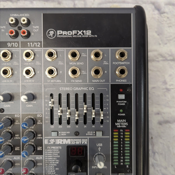 Mackie ProFX12 12 Channel Mixer with Effects Mixer - Evolution Music