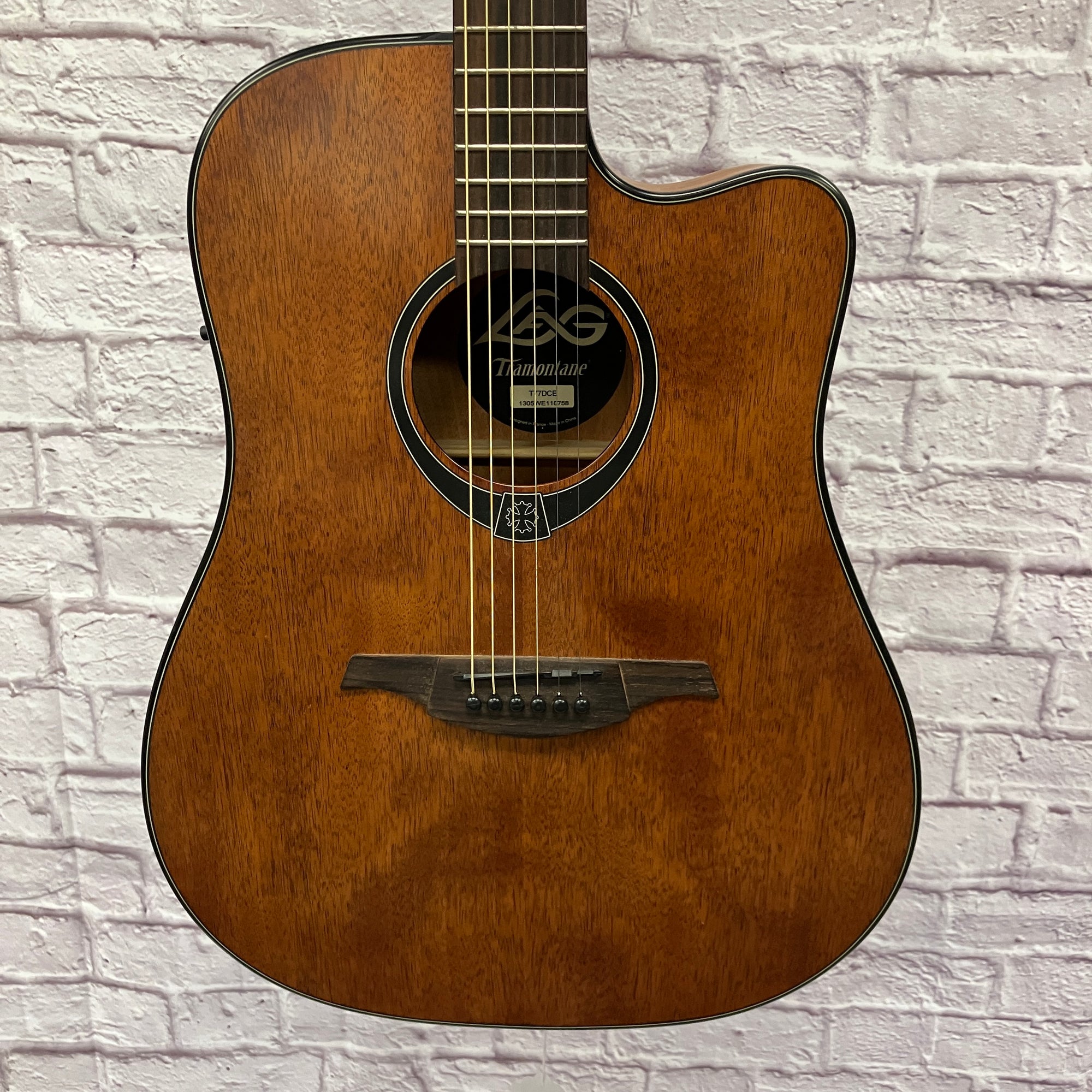 LAG Tramontane T77 DCE Acoustic Electric Guitar with Cutaway ...