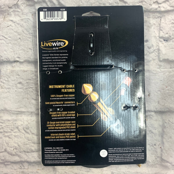 Live Wire Elite 10' Instrument Cable - Evolution Music