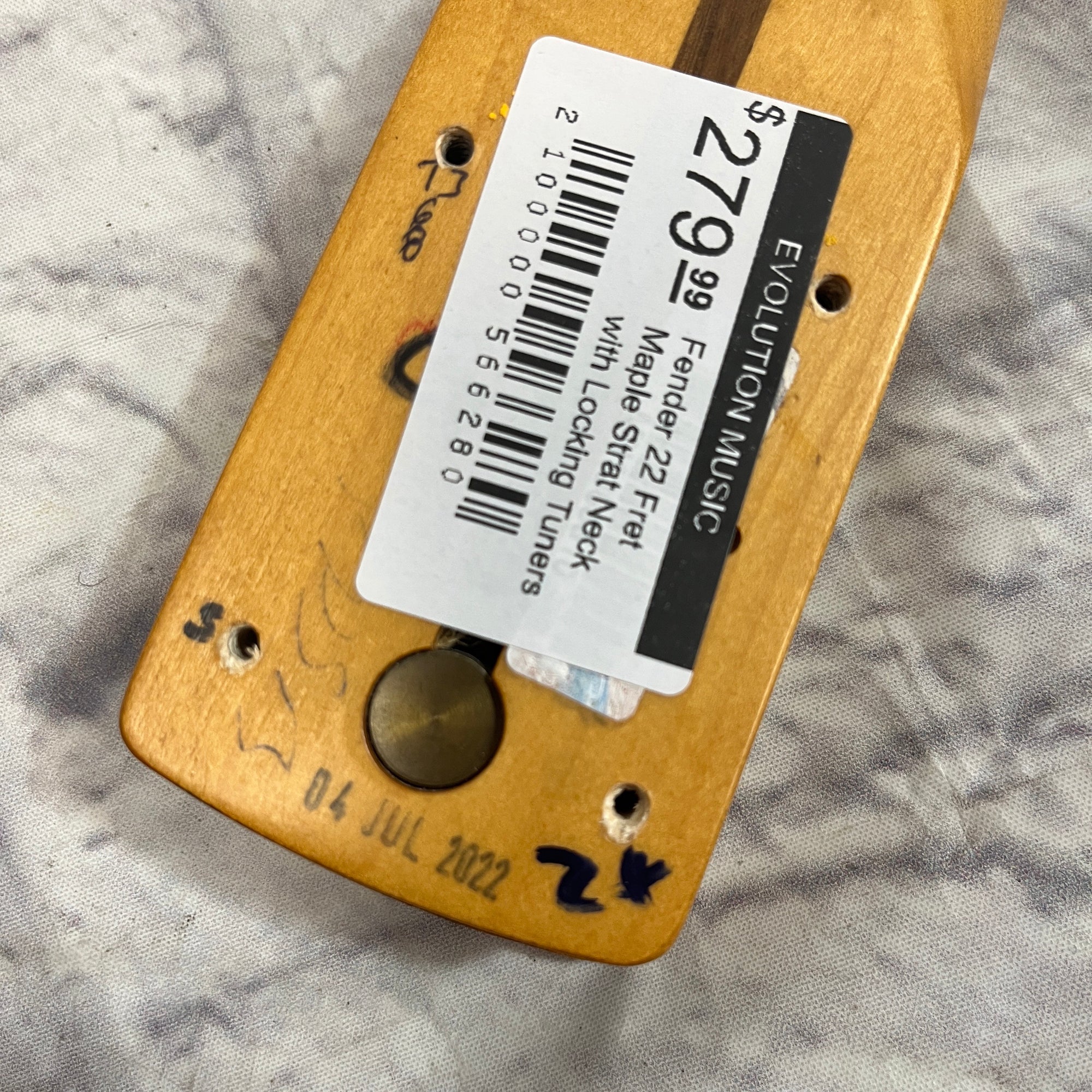 Fender 22 Fret Maple Strat Neck with Locking Tuners - Evolution Music