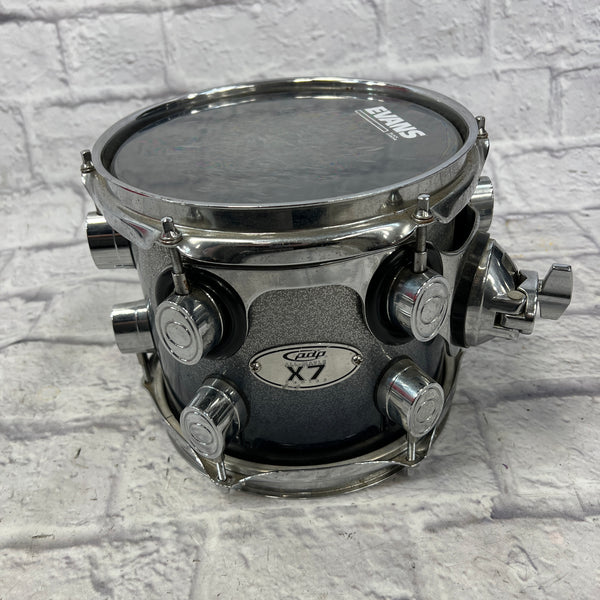 PDP X7 Silver to Black Sparkle 8x7" Tom - Evolution Music