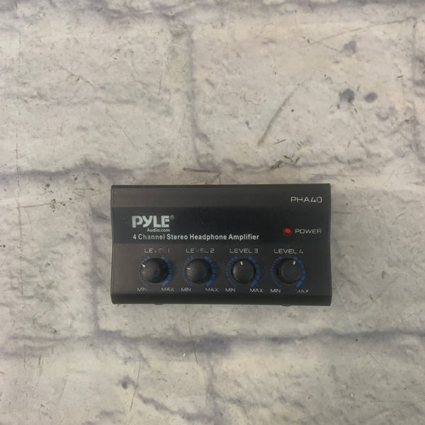 Pyle PHA40 4-Channel Stereo Headphone Amplifier - 1/4" Connectors ...