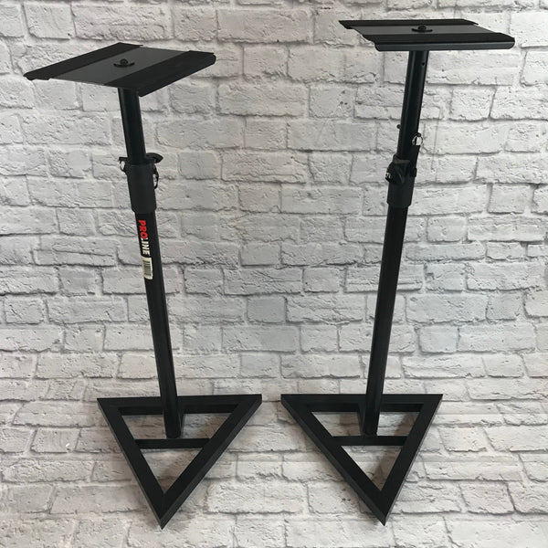 Proline Adjustable Studio Monitor Stand - Pair Black - Evolution Music