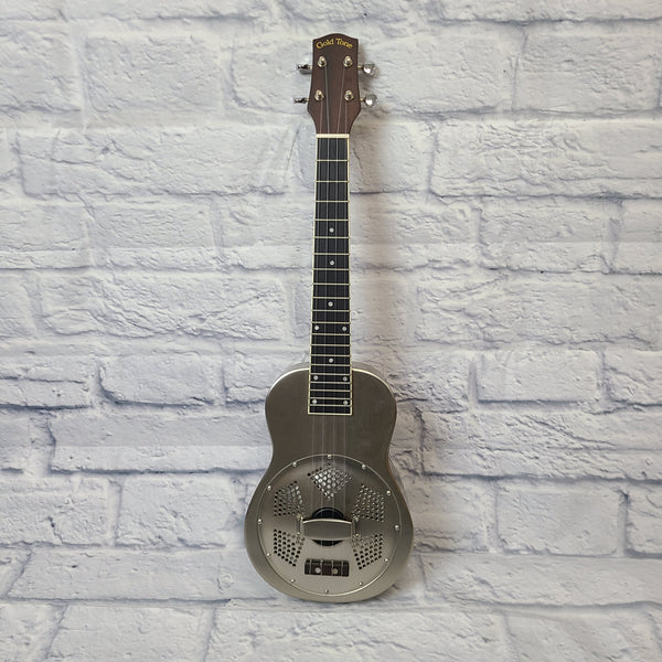Gold Tone ResoUke Tenor-Scale Metal Body Resonator 4-String Ukulele ...