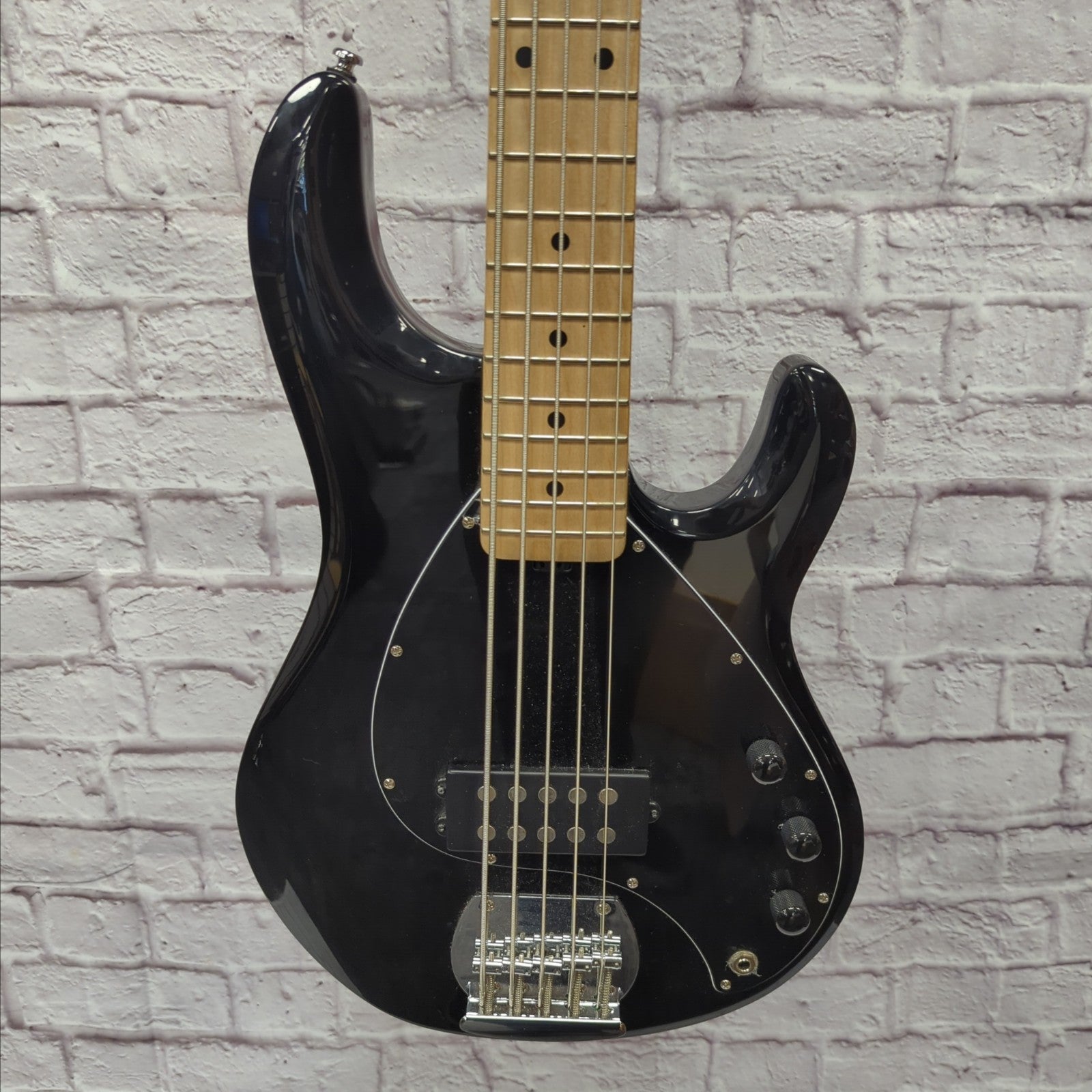 Sterling Stringray Ray5 5 String Bass Guitar - Black - Evolution Music