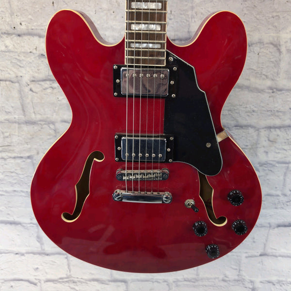 Grote Semi Hollow Guitar - Red - Evolution Music