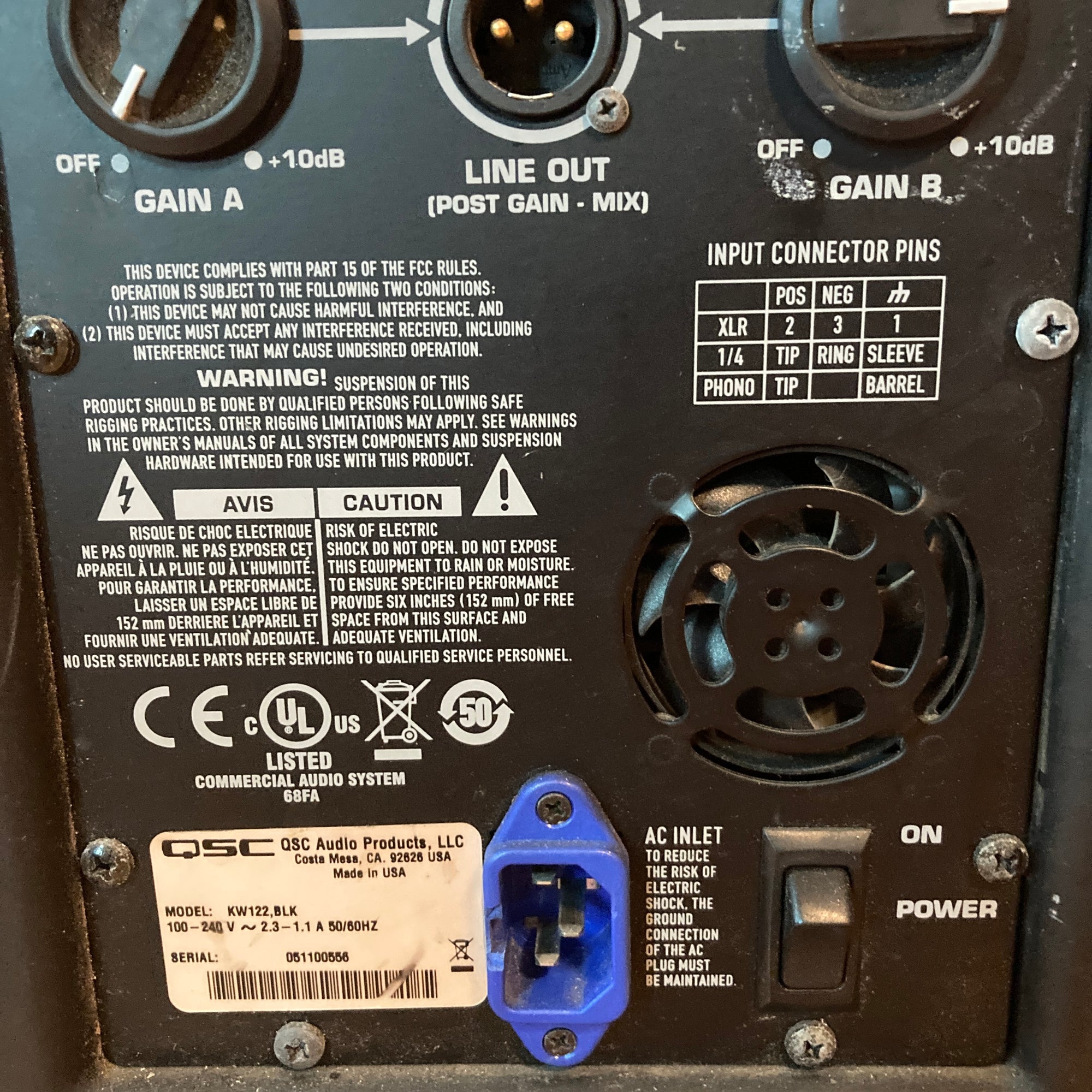 QSC KW122 1000W 12 Powered Speaker - Evolution Music