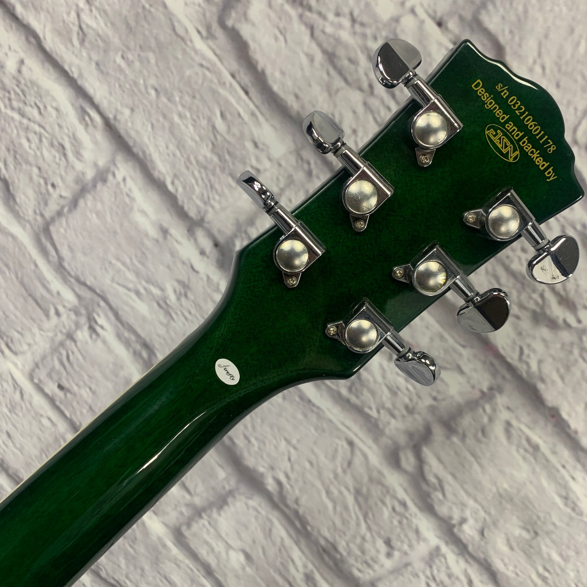 Firefly FFLG Classic SG Style Electric Guitar Green/Yellow Burst w/ Gi ...