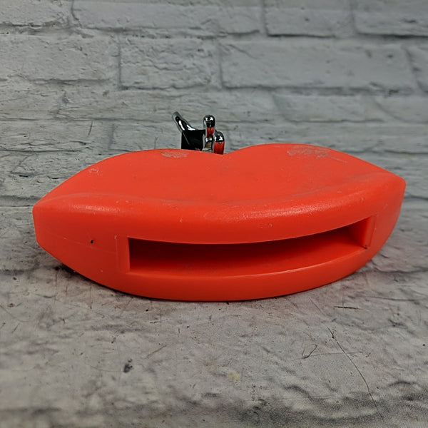 Hot Neon Orange Jam Block Plastic Cowbell - Evolution Music