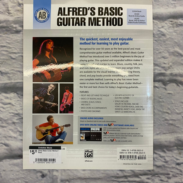 Alfred Basic Guitar Method 1 Book - Evolution Music