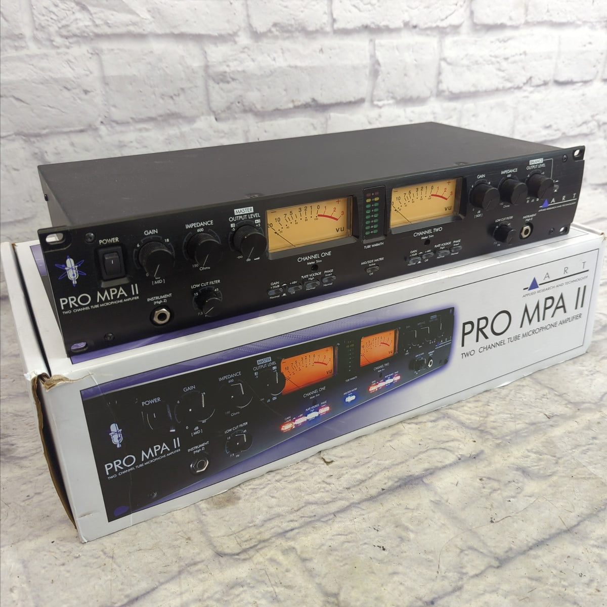 ART Pro MPA II 2-Channel Tube Microphone Preamp 2009 - Present - Black ...