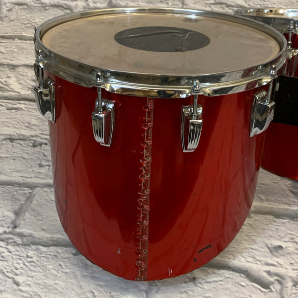 Vintage 1980s Ludwig Quads Quint Marching Toms 6" 10" 12" 13" 14 ...