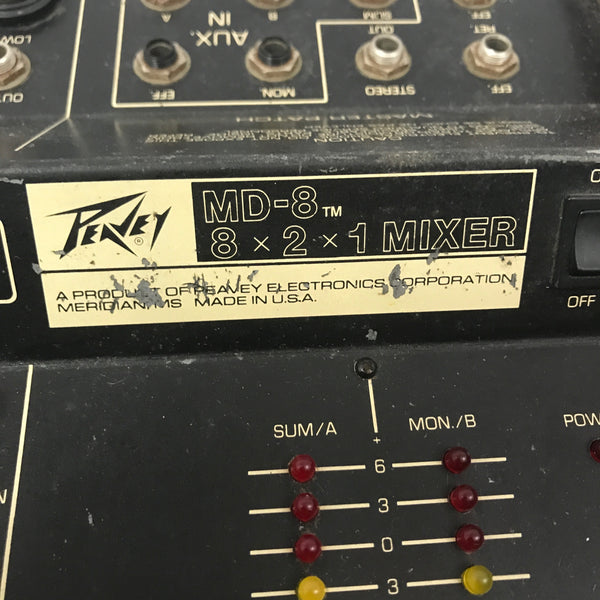Peavey MD-8 8 Channel Mixing Board - Evolution Music