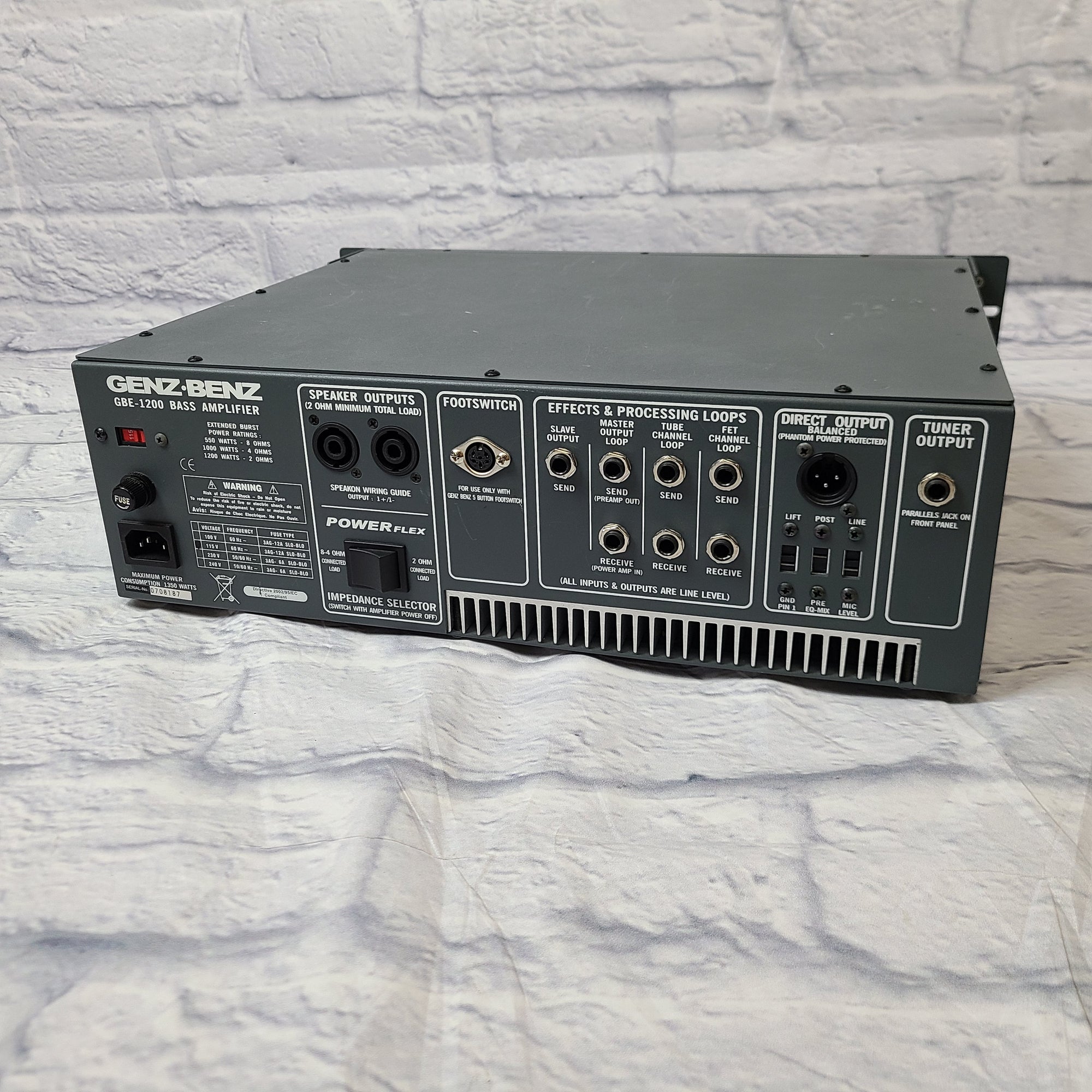 Genz Benz GBE 1200 Bass Head w/Footswitch - Evolution Music