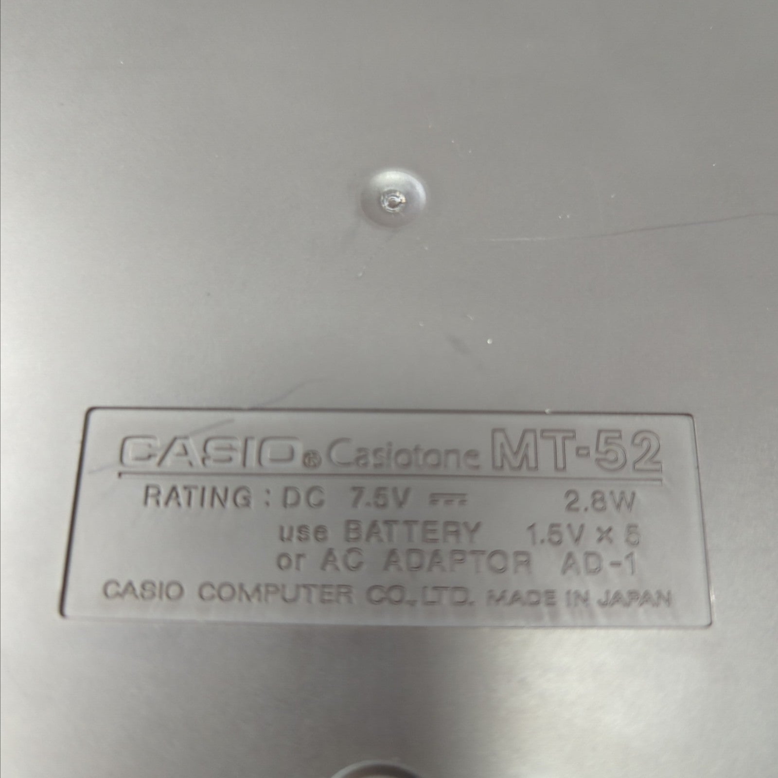 Casio MT-52 Casiotone 44-Key Synthesizer 1980s Black - Evolution Music