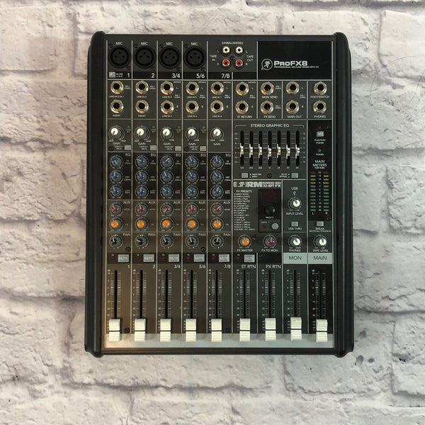 Mackie ProFX8 Channel Mixer - Evolution Music