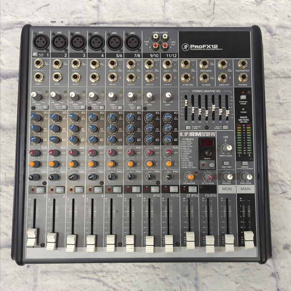 Mackie ProFX12 12 Channel Mixer with Effects Mixer - Evolution Music