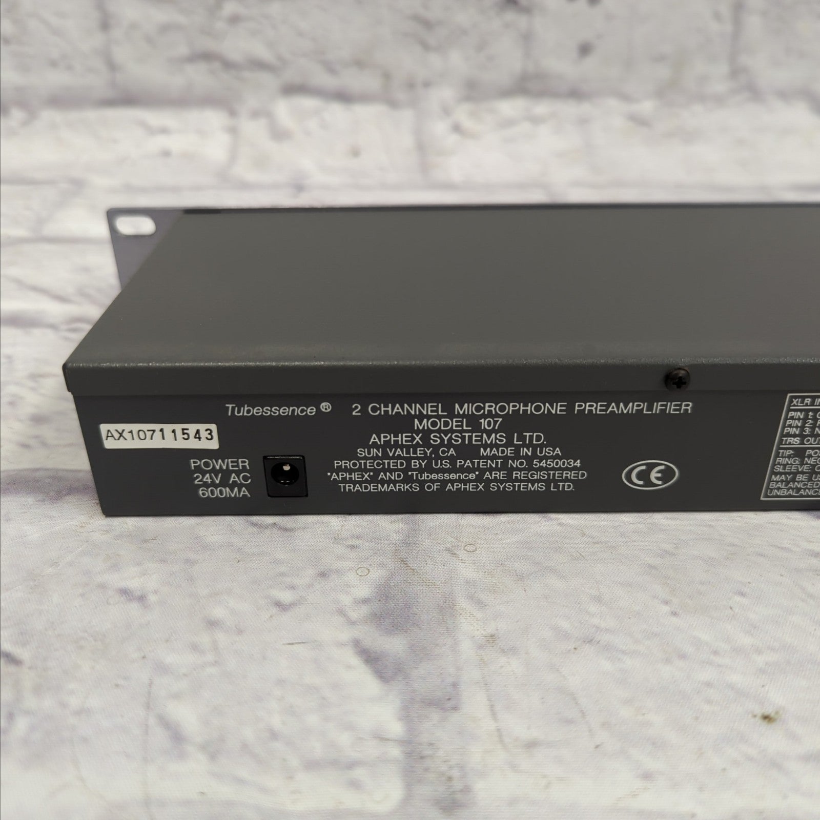 Aphex 107 Tubessence 2-Channel Thermionic Microphone Preamplifier ...