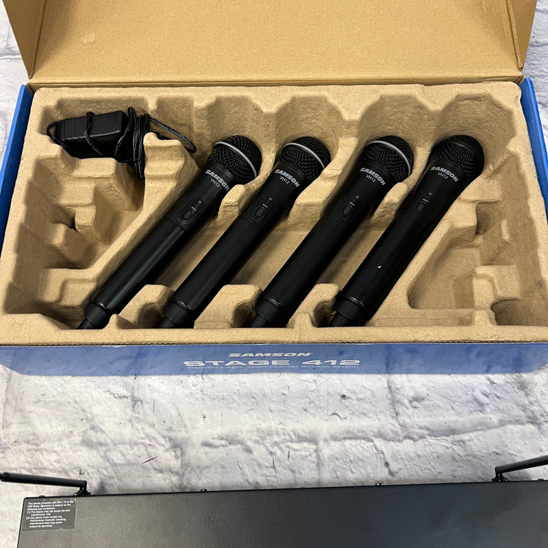 Samson Stage 412 4-Channel Handheld Wireless Microphone System ...